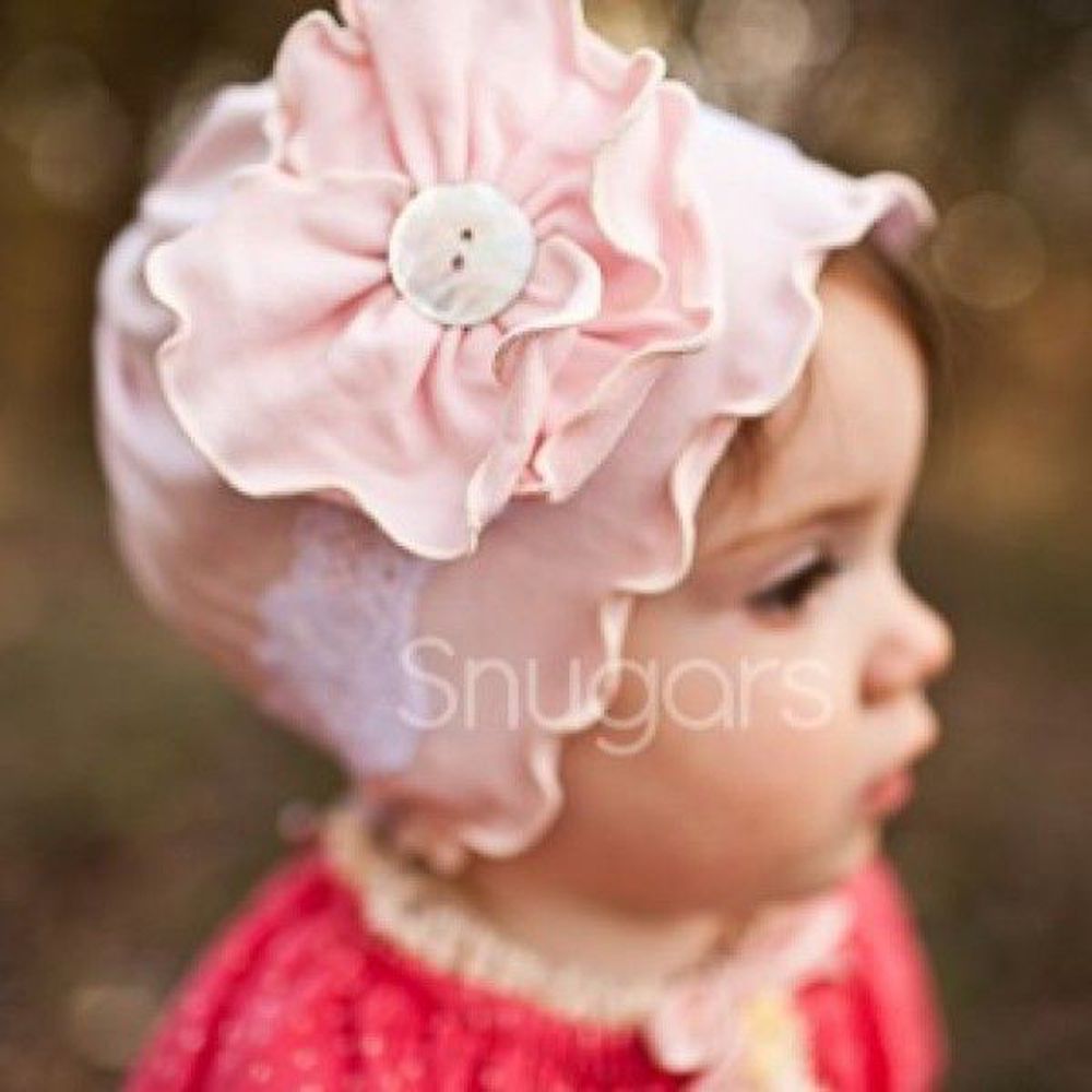 美國 Gracious May - Snugars純棉手工帽-粉色 (6-12M)｜媽咪愛