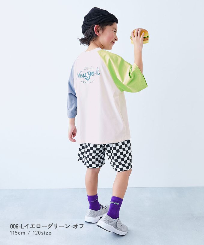 日本 devirock - 防污抗UV 高機能五分袖上衣-灰紫x白｜媽咪愛