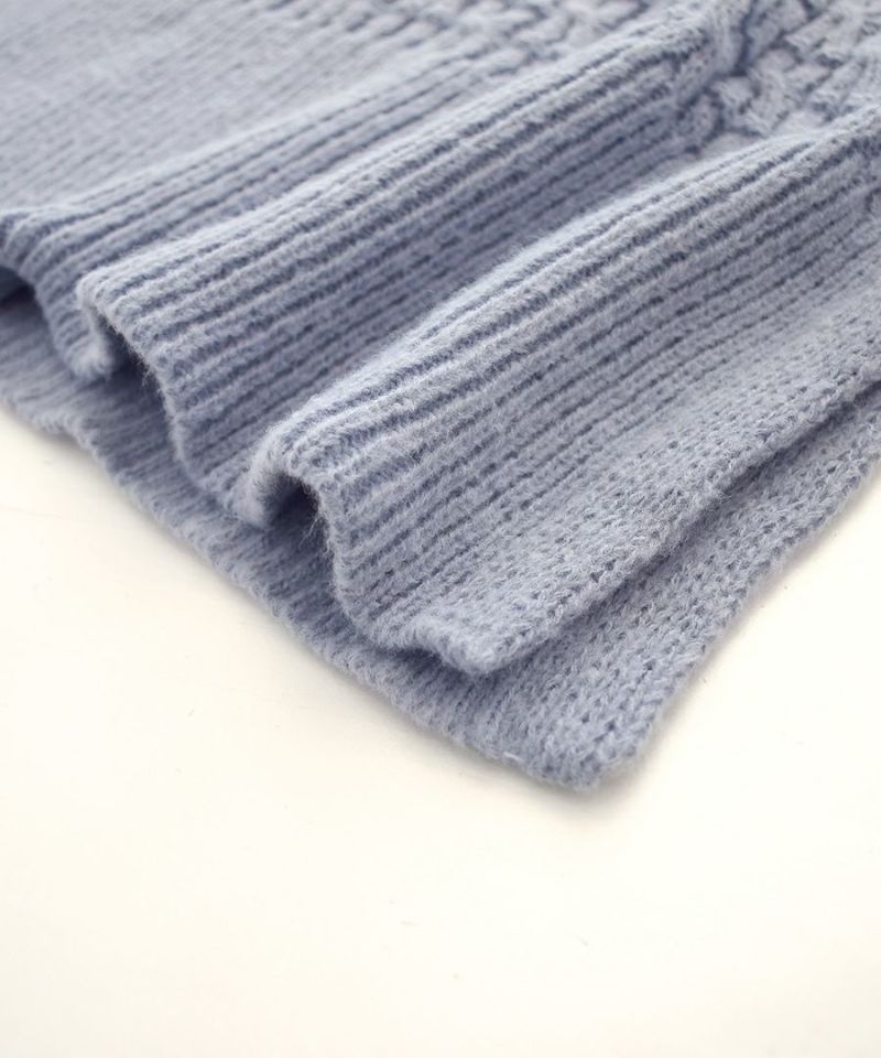 日本 zootie - 泡泡編織花紋毛衣-寧靜白｜媽咪愛