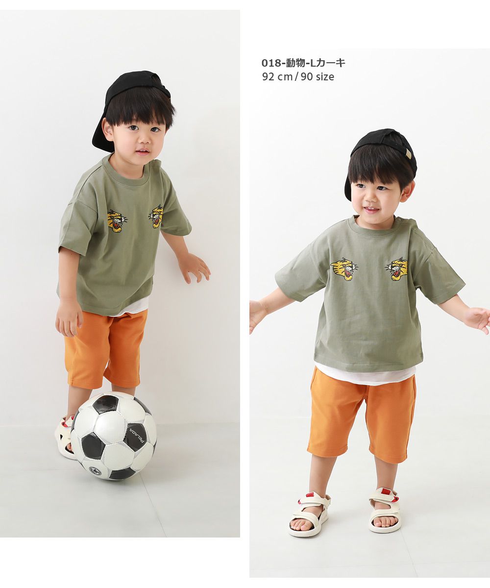 日本 devirock - 100%棉 定番百搭印花短袖上衣-英文草寫-灰紫｜媽咪愛