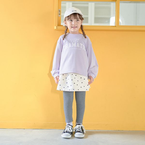 日本 Lycee mine - [推薦]馬卡龍色印花長袖上衣-淺紫｜媽咪愛