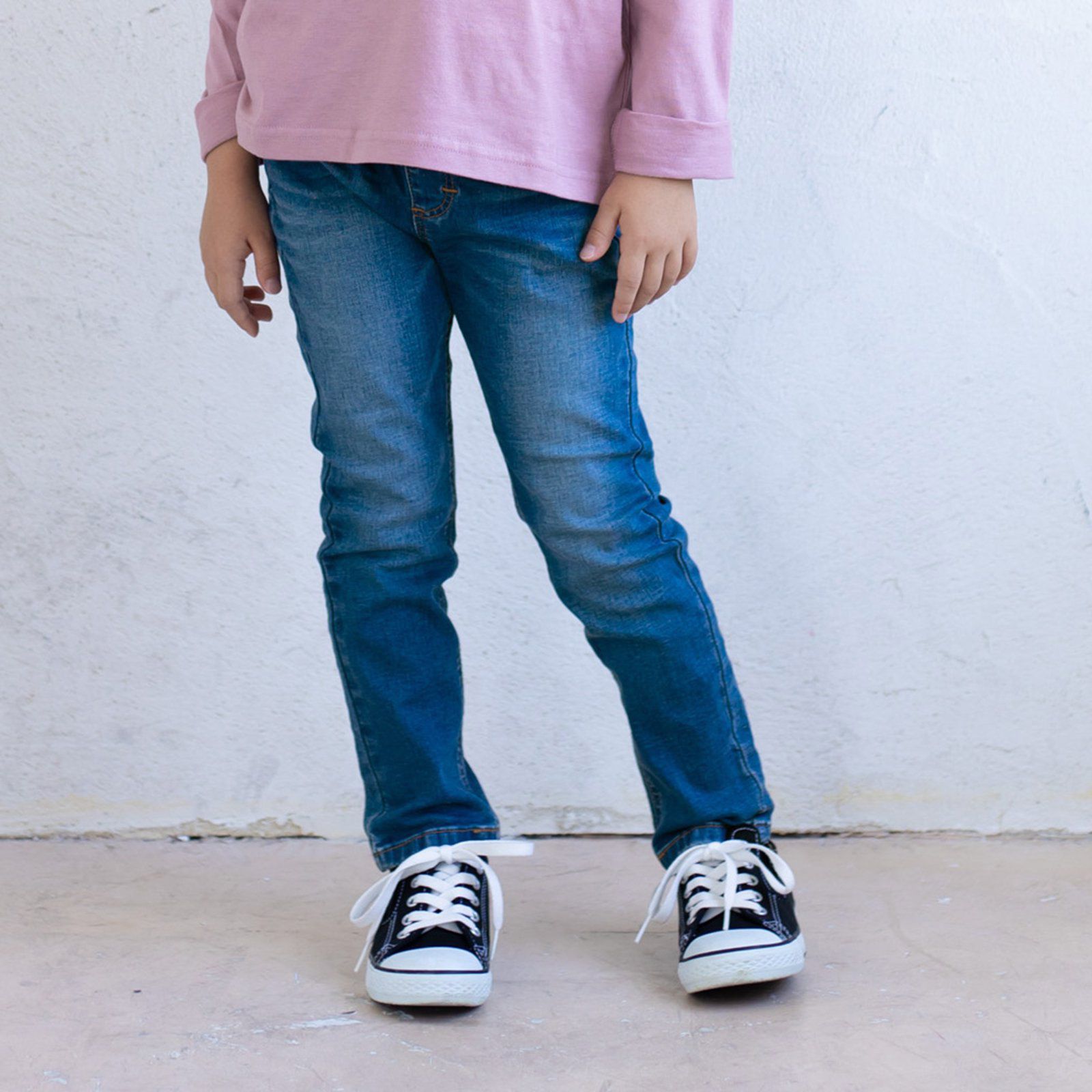 日本 Chil2 - EDWIN聯名 彈力合身牛仔褲-牛仔藍｜媽咪愛