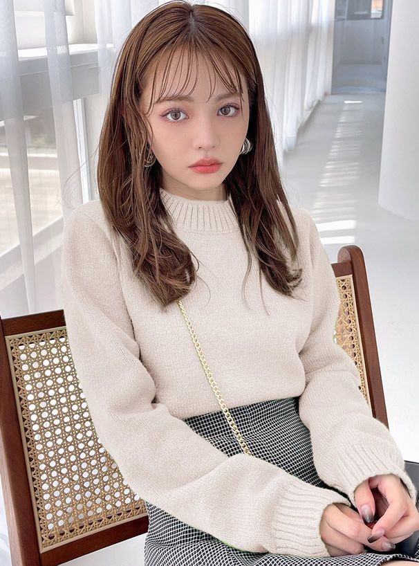 日本 GRL - 短版簡約圓領針織毛衣-櫻粉 (F)｜媽咪愛