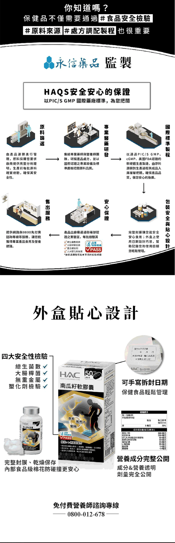 永信HAC - 南瓜籽軟膠囊x3瓶(100粒/瓶)-鱉精+L-精胺酸Plus配方｜媽咪愛