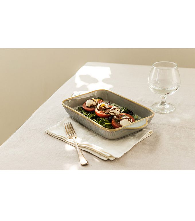 韓國 SSUEIM - 復古款長方形烤盤29x15cm (米白色)｜媽咪愛