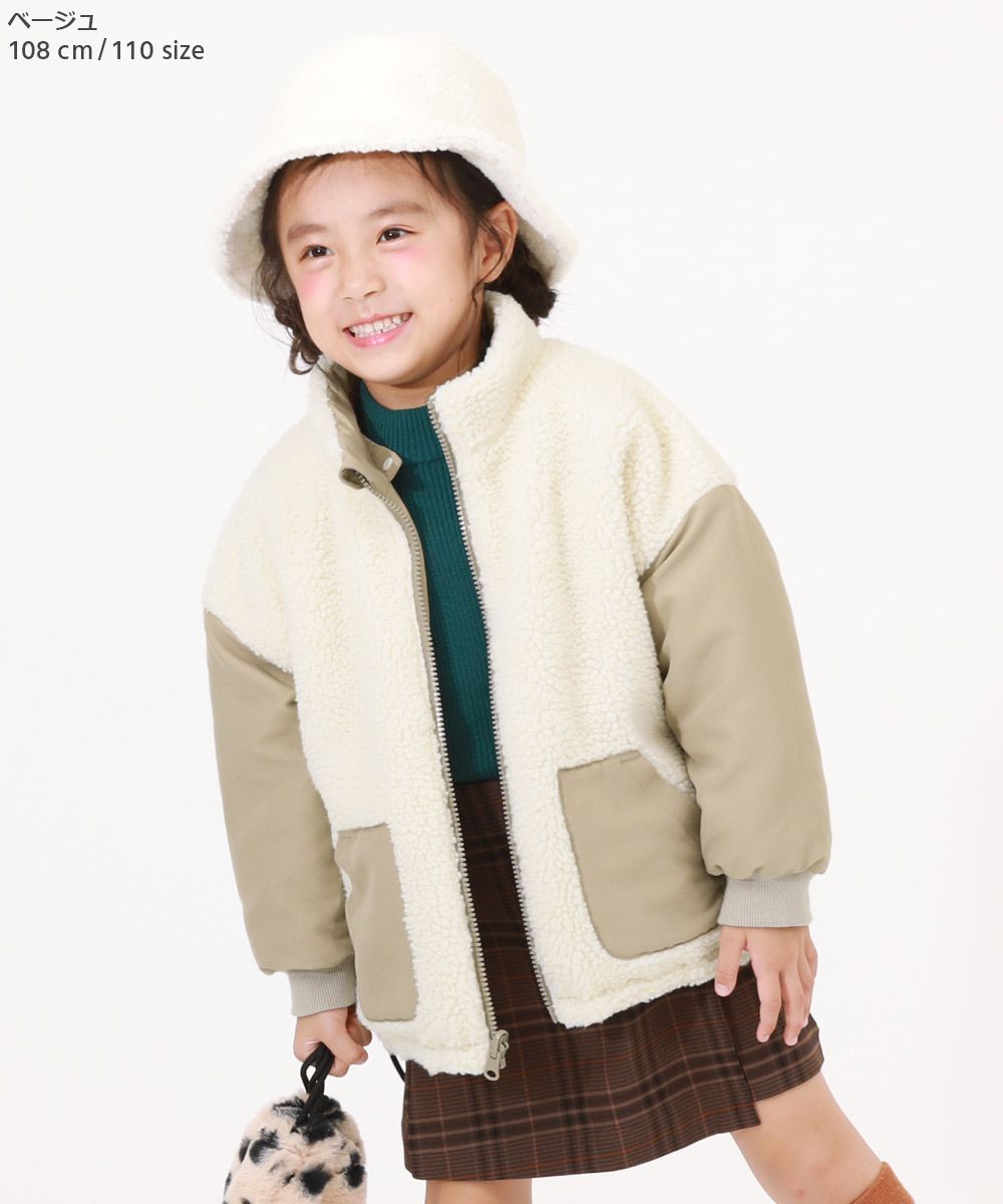 日本 devirock - 4WAY絨毛/桃皮連帽羽絨外套(可機洗)-軍綠x白｜媽咪愛