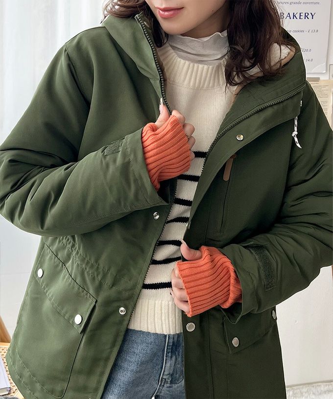 日本 Classical Elf - [熱銷NO.1] 3WAY百搭保暖連帽防風外套-淺米杏｜媽咪愛