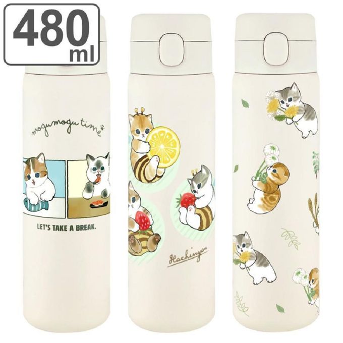 貓福珊迪 MOFUSAND - 不銹鋼真空 保冷/保溫杯 彈蓋 輕量 480ML 春之妖精｜媽咪愛