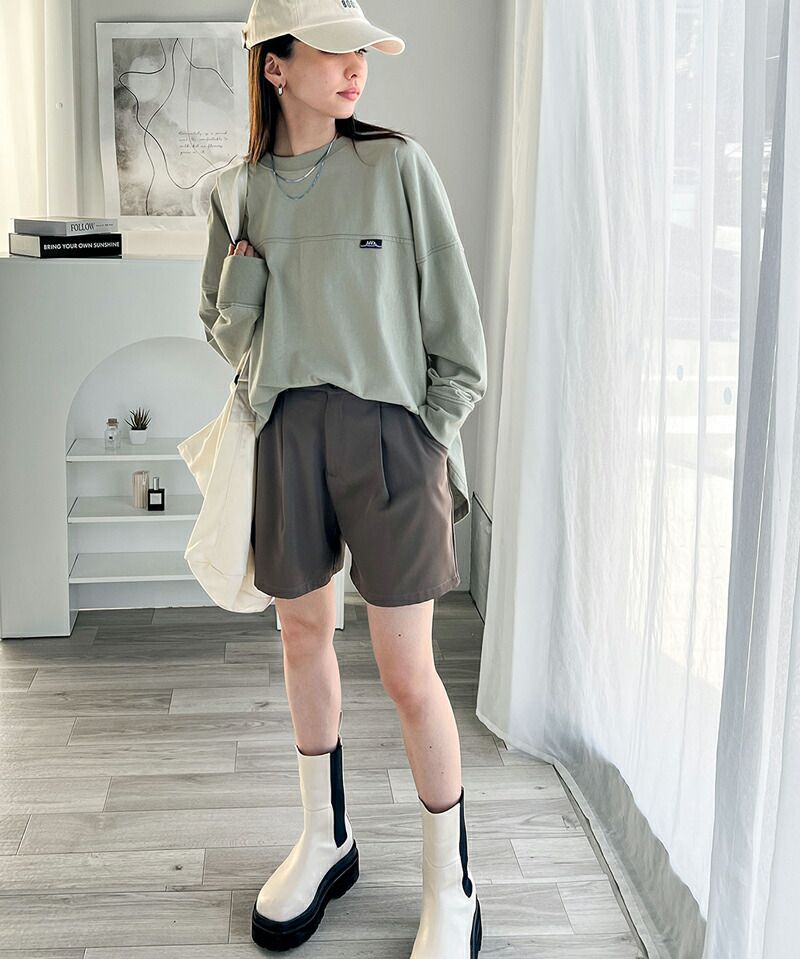 日本 Classical Elf - Java聯名 休閒舒適百搭落肩長T-白｜媽咪愛