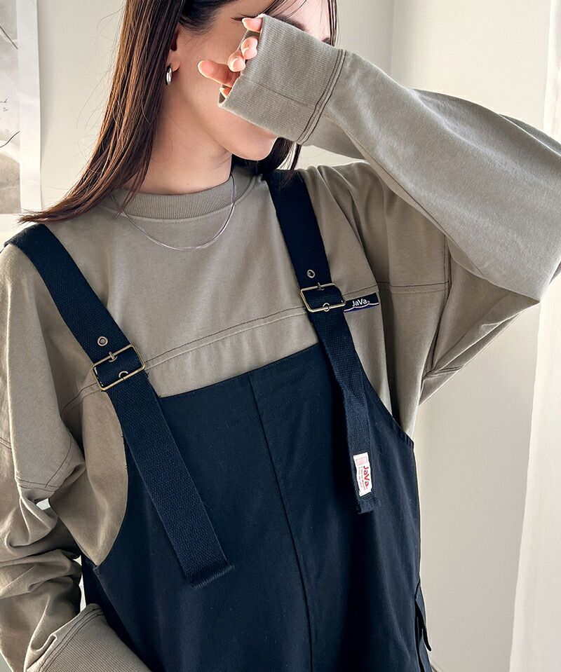 日本 Classical Elf - Java聯名 休閒舒適百搭落肩長T-白｜媽咪愛