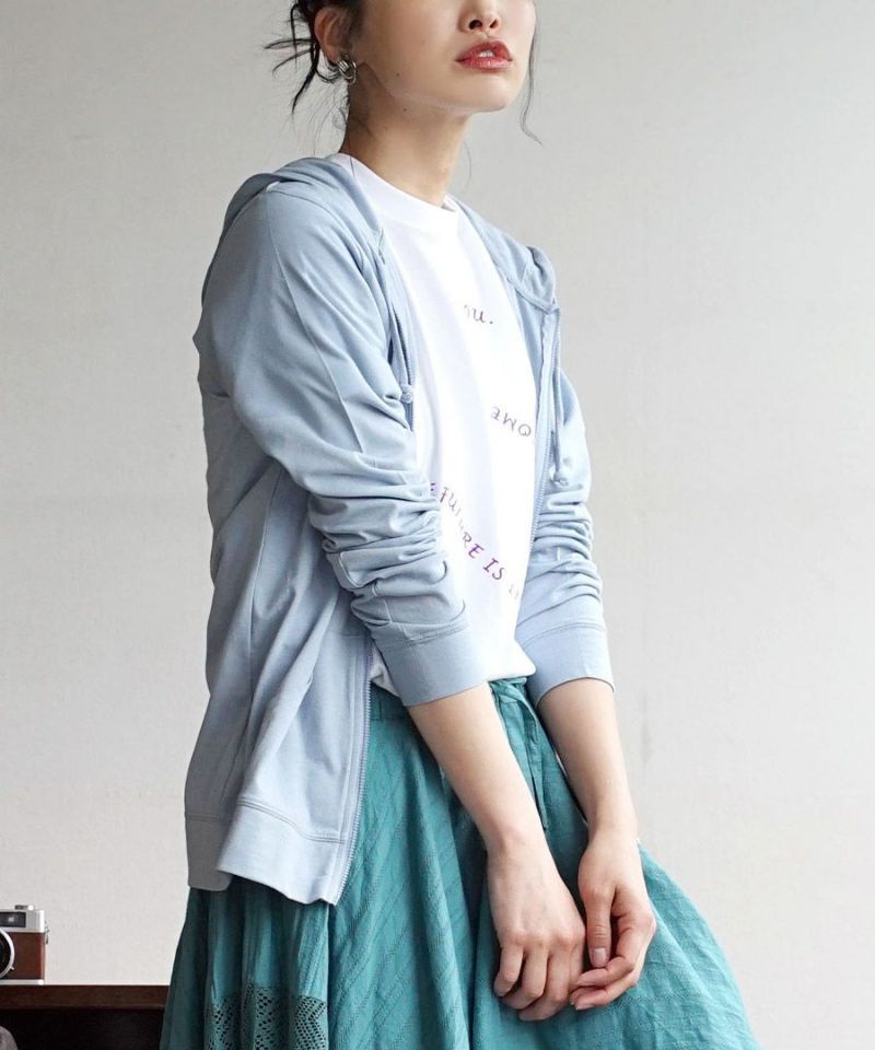 日本 zootie - UV對策 速乾連帽防曬外套-奶油白｜媽咪愛