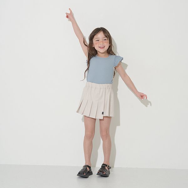 日本 Lycee mine - 百摺俐落感少女褲裙-粉紅｜媽咪愛