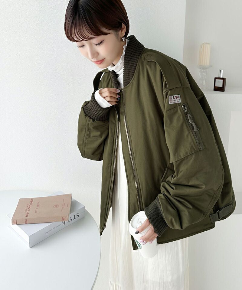 日本 Classical Elf - Java聯名 MA-1飛行中性風夾克-黑｜媽咪愛