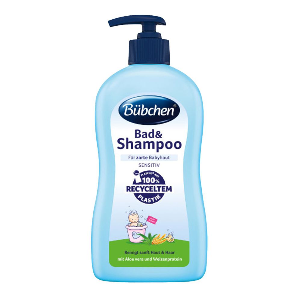 德國Bubchen 貝臣 - 雙效洗髮沐浴露-400ml｜媽咪愛