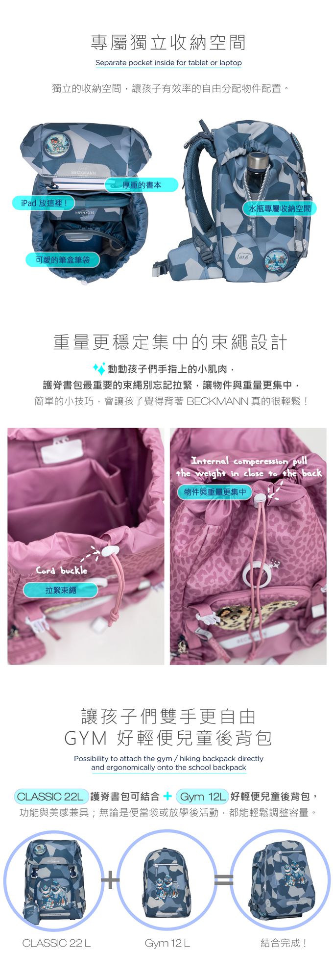 Beckmann - Classic 兒童護脊書包 22L - 黑豹隊長｜媽咪愛