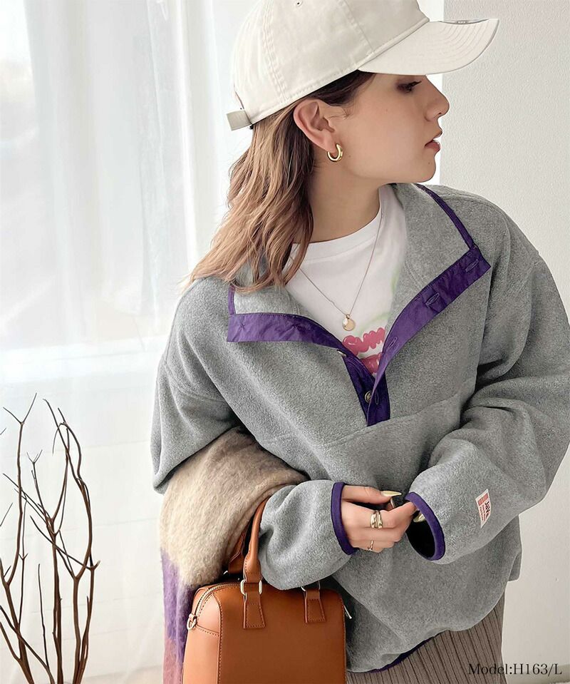 日本 Classical Elf - POLO翻領設計休閒長袖上衣-米杏x棕｜媽咪愛