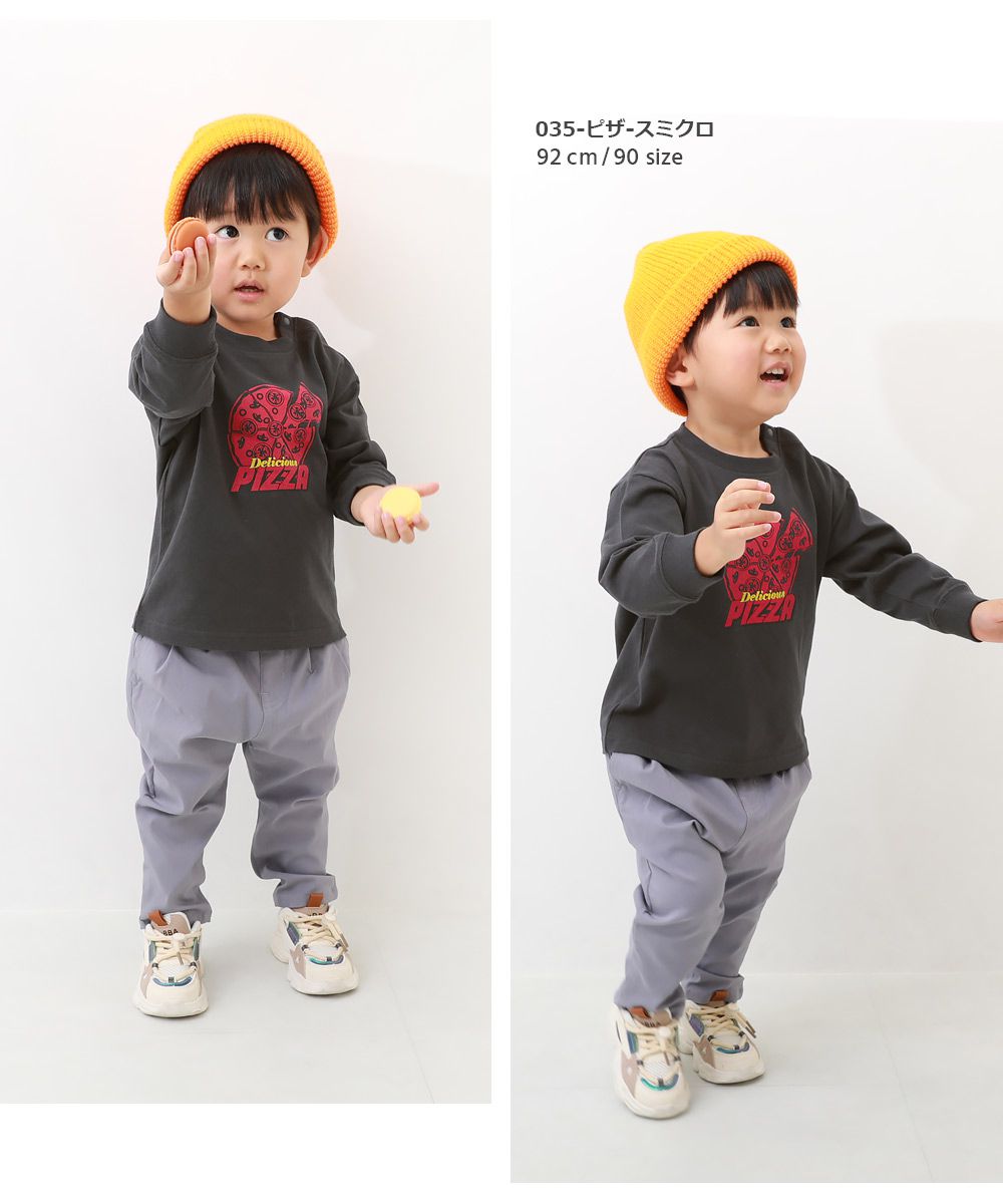 日本 devirock - 100%棉 定番百搭印花長T-YOUTH-深藍｜媽咪愛