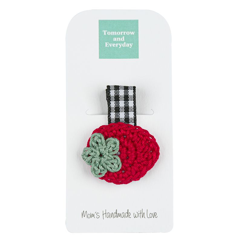 akachan honpo - 草莓髮夾-紅色-日本製｜媽咪愛