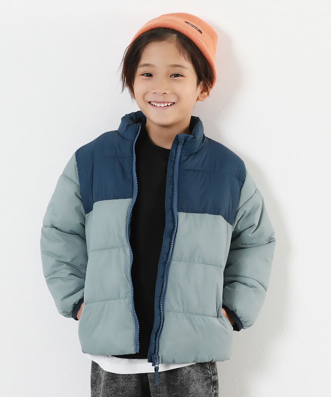 日本 devirock - 輕量纖維立領保暖科技羽絨外套-霧粉x霧灰紫｜媽咪愛