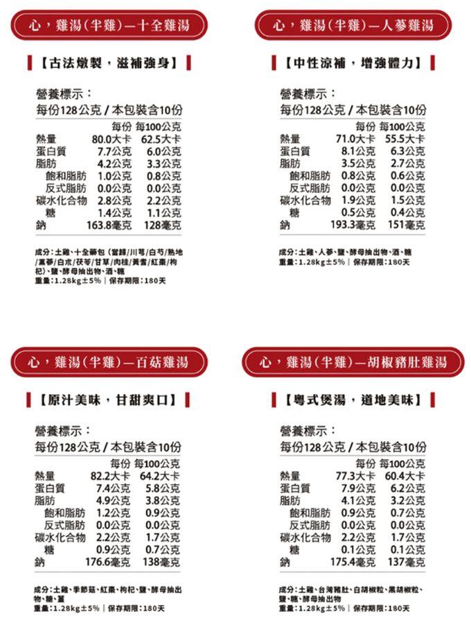 123雞式燴社 - 人蔘養生雞湯*3(半雞)-1.28kg±5%/包｜媽咪愛