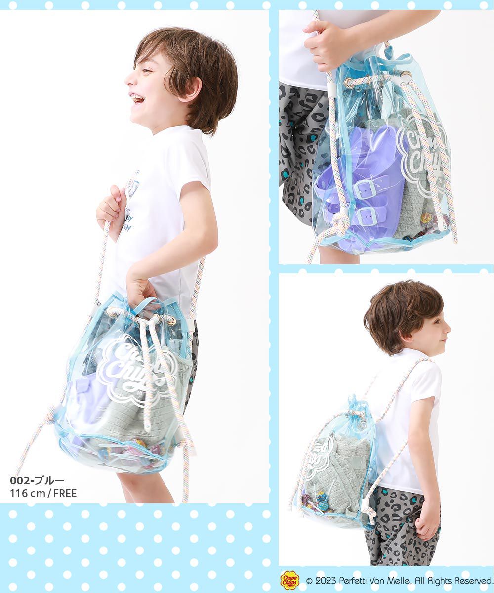 日本 devirock - 加倍佳棒棒糖聯名 游泳玩水包-果凍藍 (34x23cm)｜媽咪愛