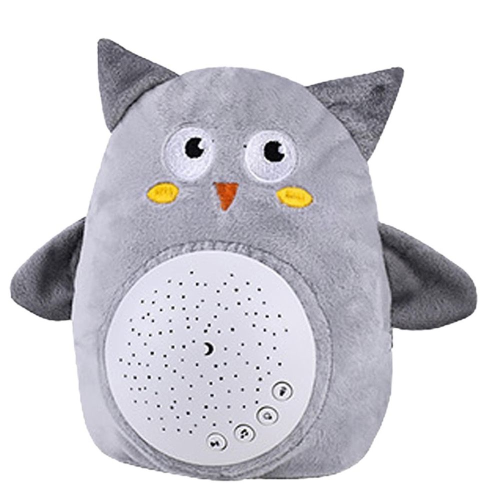 JoyNa - 毛絨玩偶 投影聲光玩具 柔和安撫音樂-貓頭鷹 (21*26cm)｜媽咪愛