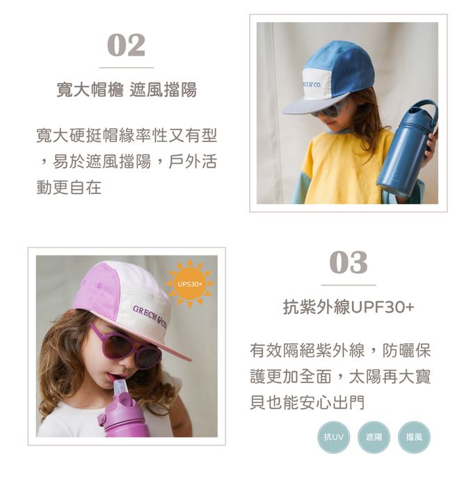 丹麥 GRECH & CO. - 兒童抗UV遮陽帽-活力黃｜媽咪愛