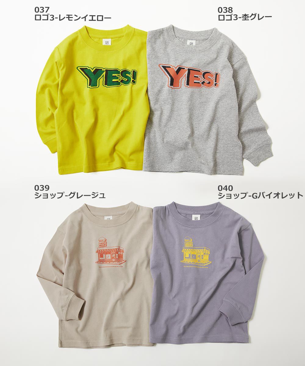 日本 devirock - 100%棉 定番百搭印花長T-英文標語-淺灰｜媽咪愛