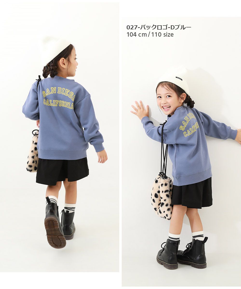 日本 devirock - 裏毛百搭印花長袖上衣-胸口logo-亮橘｜媽咪愛