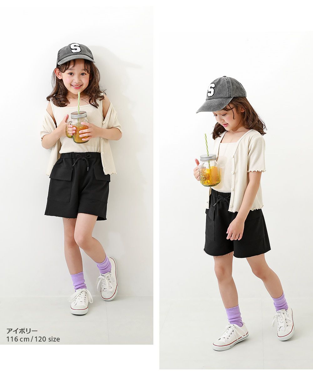 日本 devirock - UV Cut 2WAY前後穿短袖開襟衫-磚紅｜媽咪愛