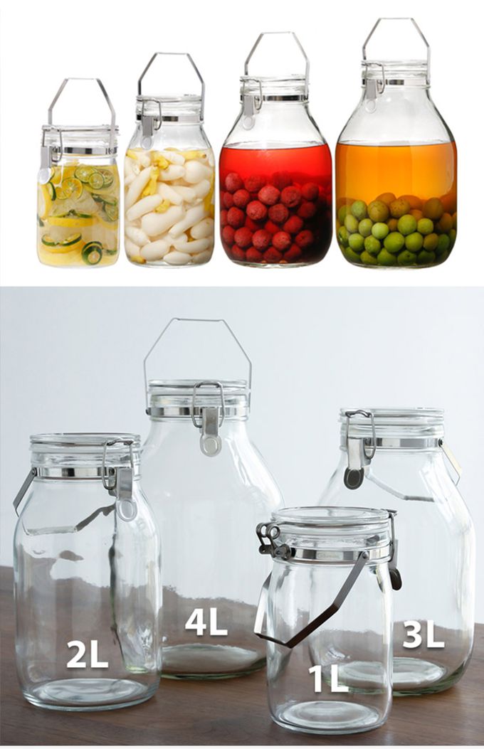 日本星硝SEISHO - 日本製 醃漬/梅酒密封玻璃保存罐4L(密封 醃漬 日本製 )｜媽咪愛