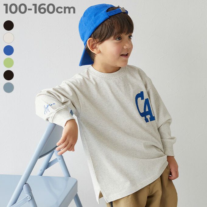 日本 devirock - 100%棉 美式logo廓形長袖上衣-NYC-淺綠｜媽咪愛