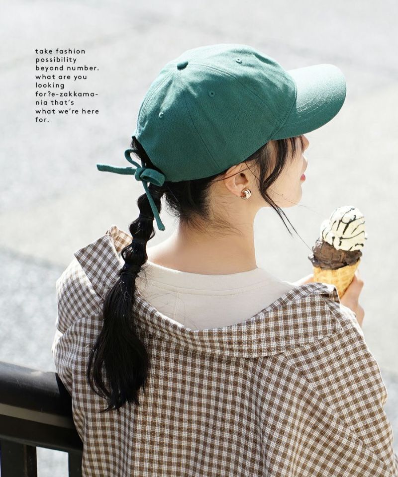 日本 zootie - 100%棉 厚磅可愛後綁帶老帽/鴨舌帽-湖水綠｜媽咪愛