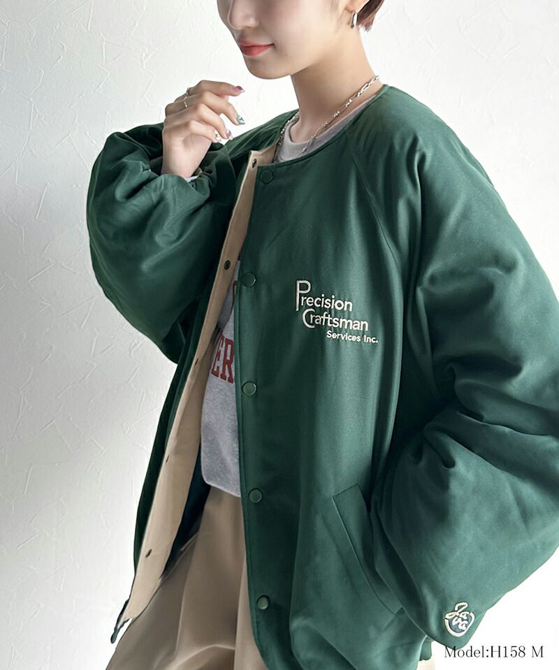 日本 Classical Elf - Java聯名 LOGO刺繡防風鋪棉休閒外套-米杏｜媽咪愛