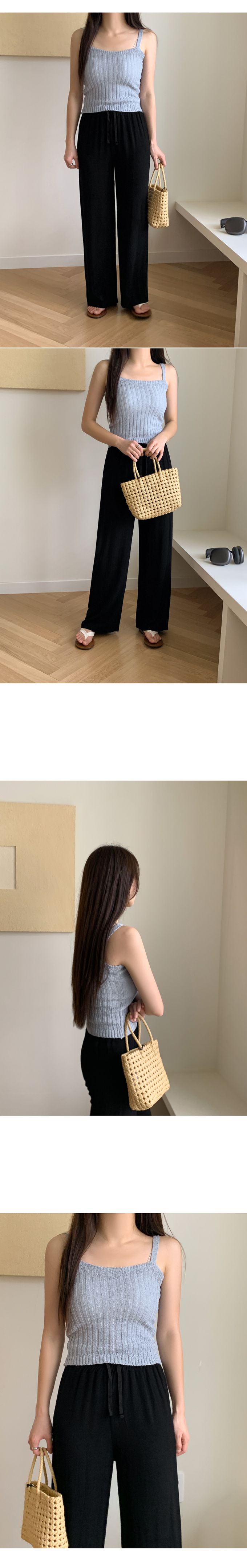 韓國 98doci - 兩件式針織背心外套-黑｜媽咪愛