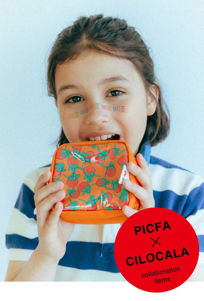 CILOCALA - PICFA聯名日本插畫尼龍防潑水方型手機包-橘｜媽咪愛