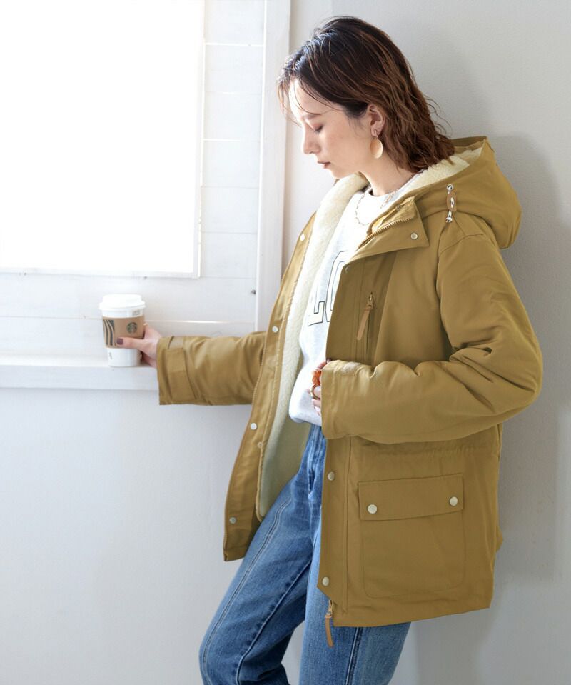 日本 Classical Elf - [熱銷NO.1] 3WAY百搭保暖連帽防風外套-淺卡其｜媽咪愛