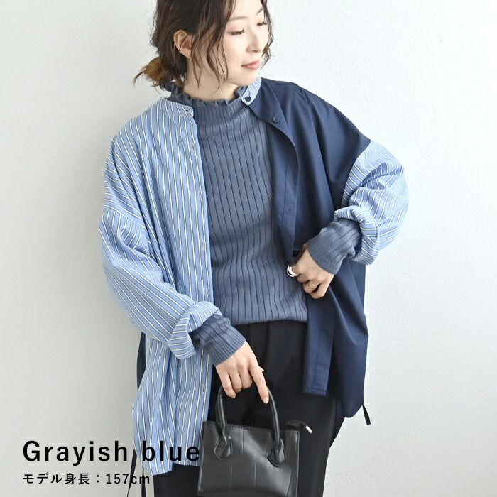 日本 ihuu - 百搭荷葉領羅紋薄針織上衣-芥末黃｜媽咪愛