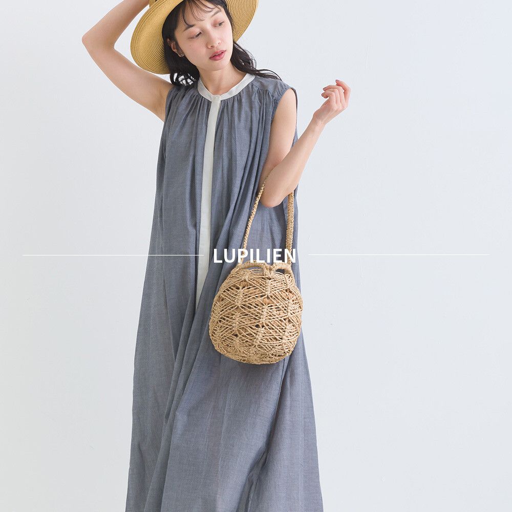 日本 Lupilien - 100%印度棉 輕盈飄逸背心裙-明亮藍｜媽咪愛