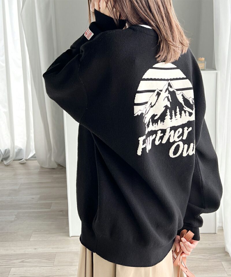 日本 Classical Elf - Java聯名 2WAY美式復古印花針織毛衣-卡其｜媽咪愛