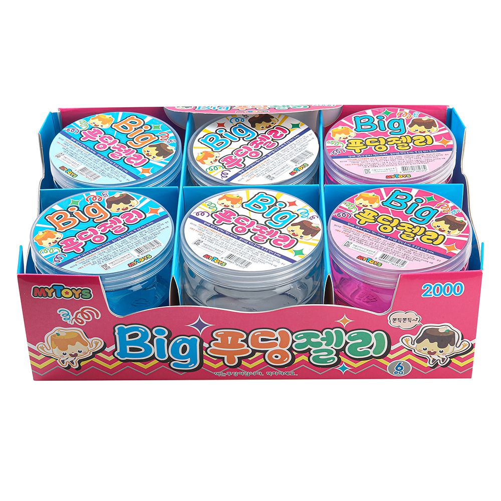 韓國MYTOYS - 繽紛大果凍史萊姆6入組-230g*6入 (粉色2+透明2+藍色2)｜媽咪愛