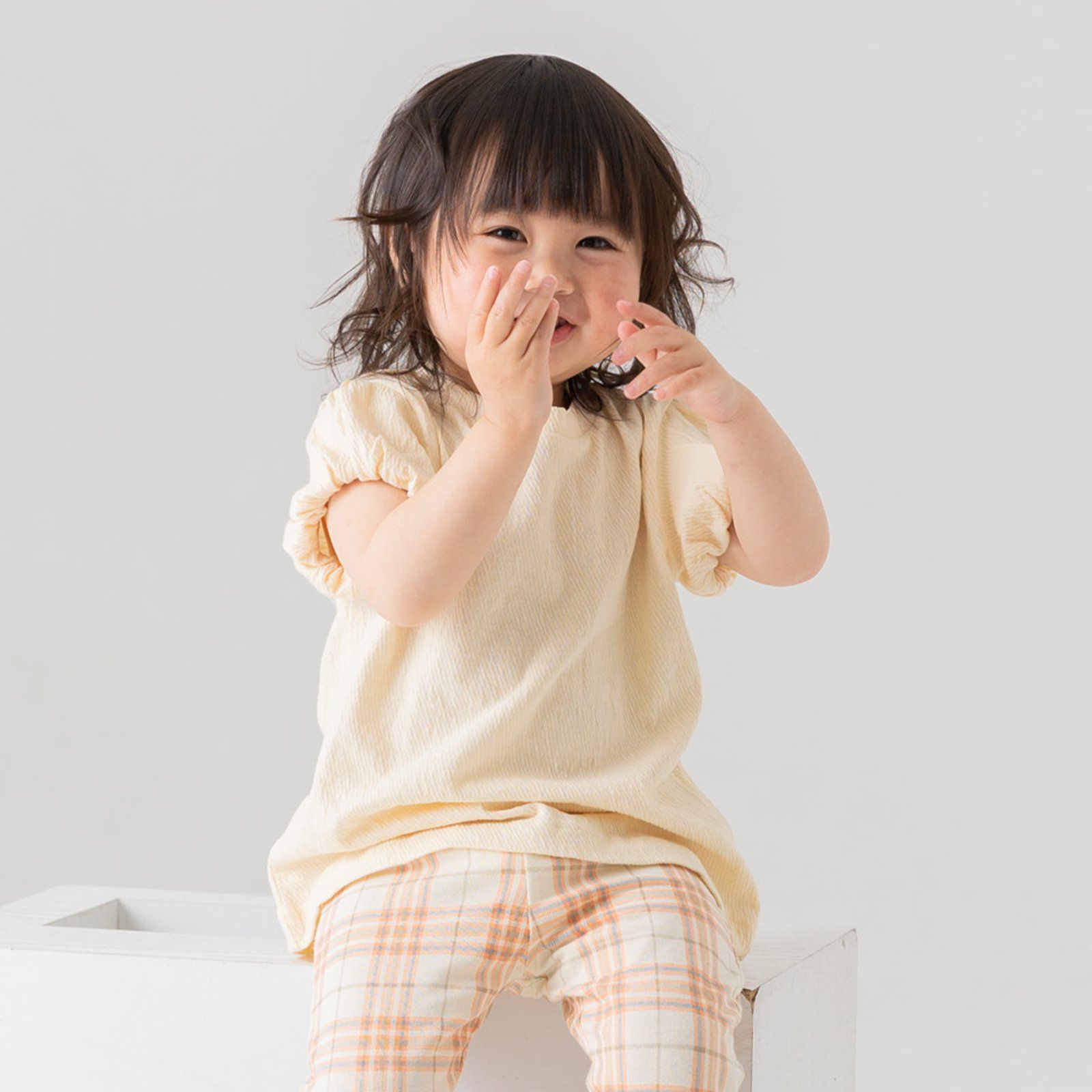 日本 Chil2 - 明亮系純色泡泡短袖上衣-薄荷綠｜媽咪愛