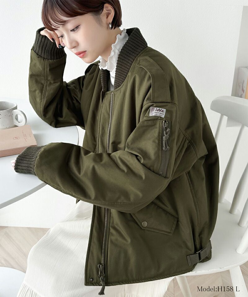 日本 Classical Elf - Java聯名 MA-1飛行中性風夾克-黑｜媽咪愛