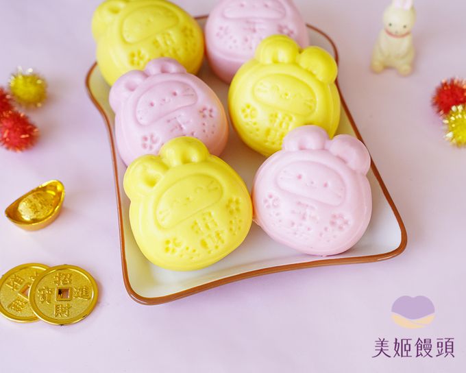 美姬饅頭 - 福袋兔兔鮮乳造型包子-45g*6顆｜媽咪愛