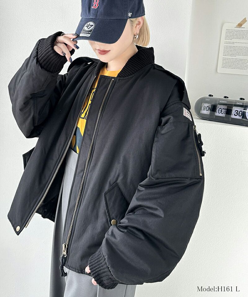 日本 Classical Elf - Java聯名 MA-1飛行中性風夾克-軍綠｜媽咪愛