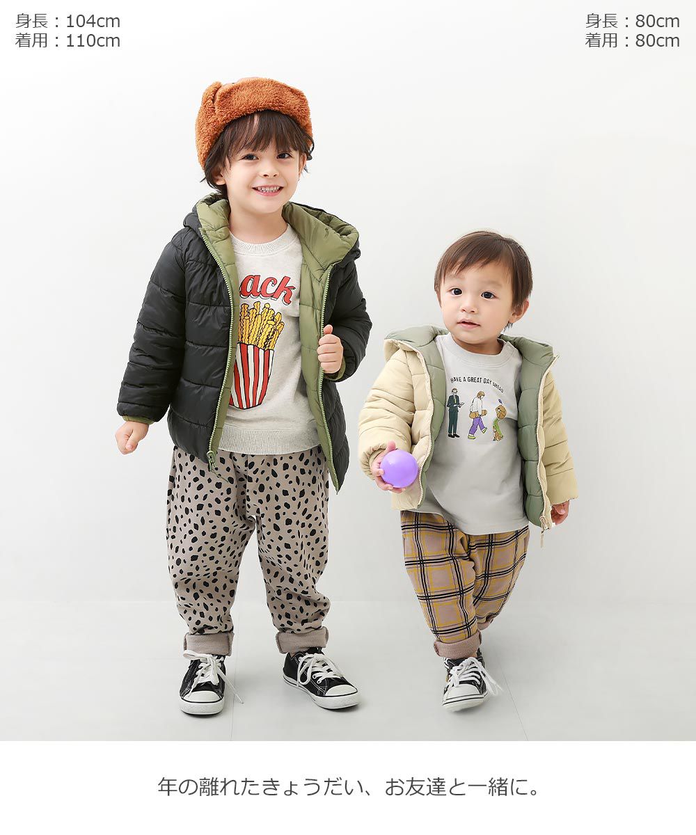 日本 devirock - 2WAY防風輕量保暖科技羽絨外套-軍綠x黑｜媽咪愛