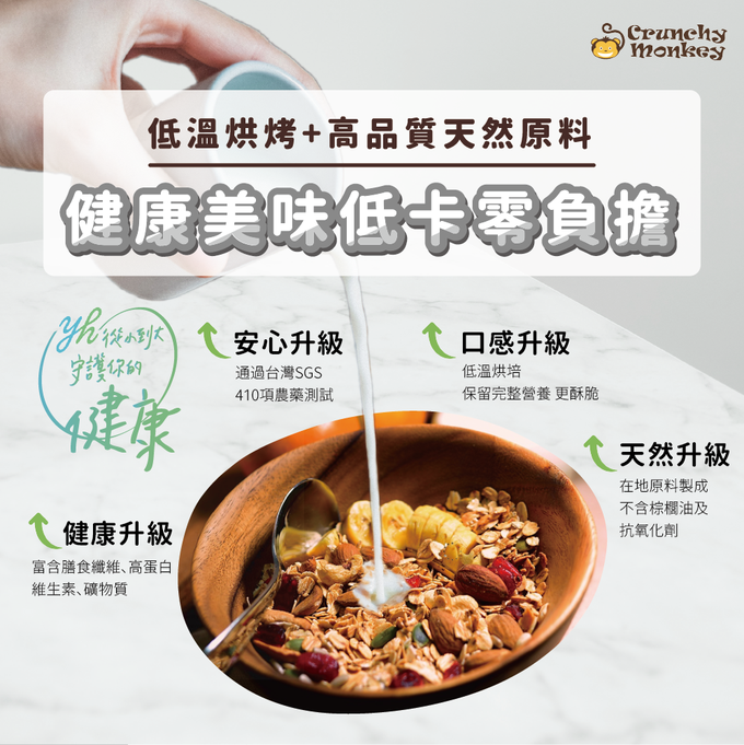 Crunchy Monkey 脆猴子 - 格蘭諾拉脆麥片(綜合莓果)-350g｜媽咪愛