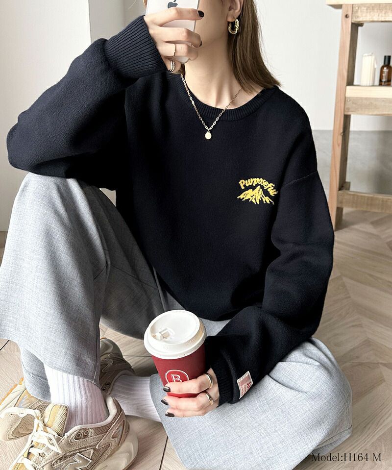 日本 Classical Elf - Java聯名 2WAY美式復古印花針織毛衣-卡其｜媽咪愛