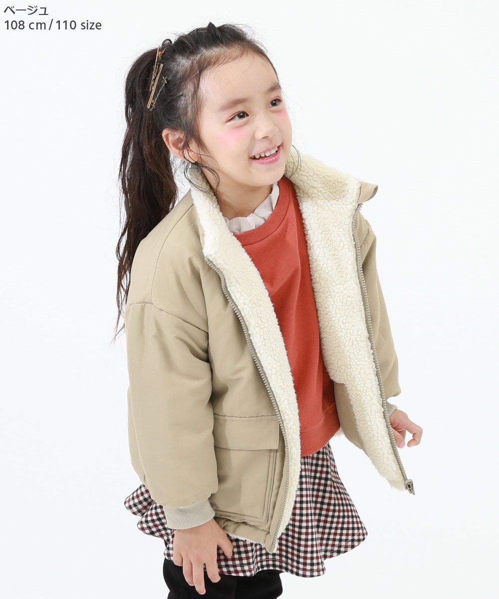 日本 devirock - 4WAY絨毛/桃皮連帽羽絨外套(可機洗)-軍綠x白｜媽咪愛