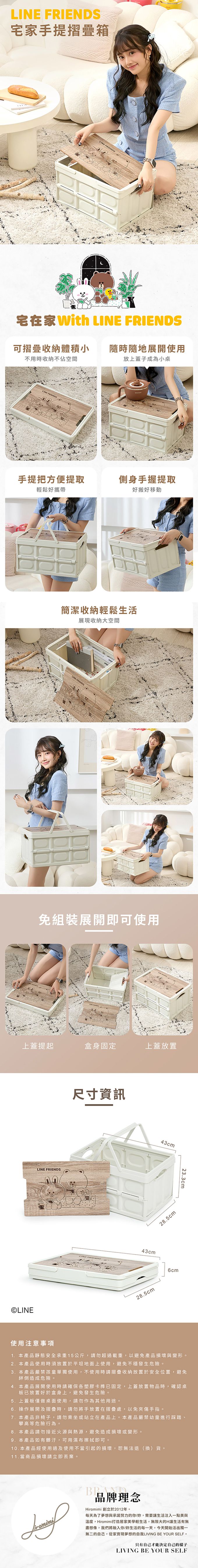 Hiromimi - LINE FRIENDS宅家手提摺疊箱｜媽咪愛